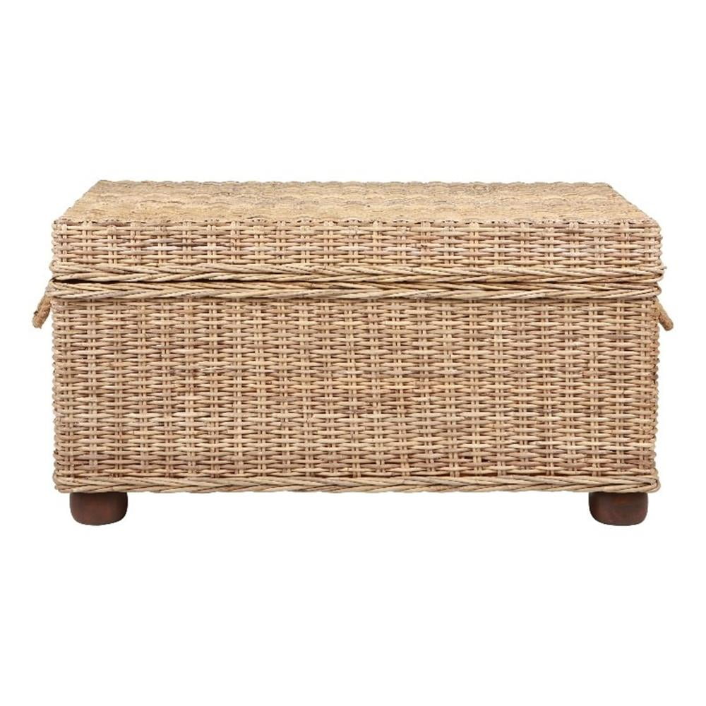 Belmont Home Cambria 42" Kubu Wicker / Rattan Storage Trunk in Tan ...