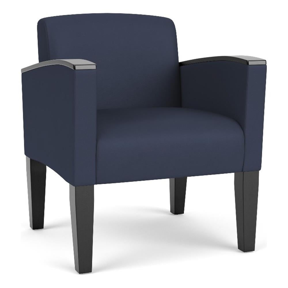 Belmont Lounge Lobby Reception Waiting Guest Chair / Black Steel Legs ...