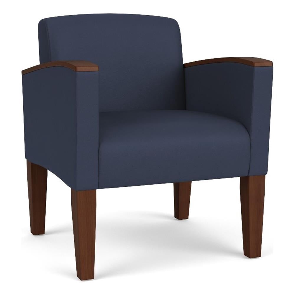 Belmont Lounge Lobby Reception Waiting Guest Chair / Walnut Wood Legs ...