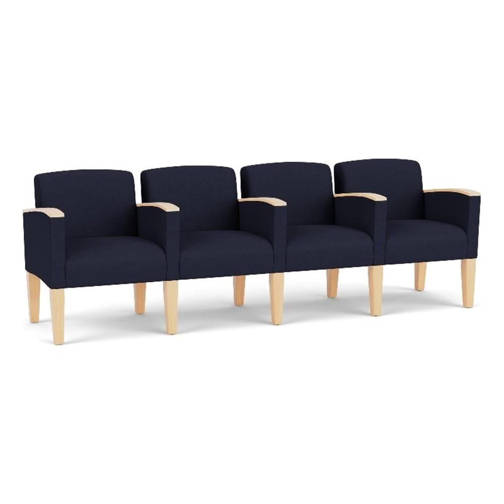 Belmont Lounge Reception 4 Seat Tandem Seating / Natural Wood Legs ...