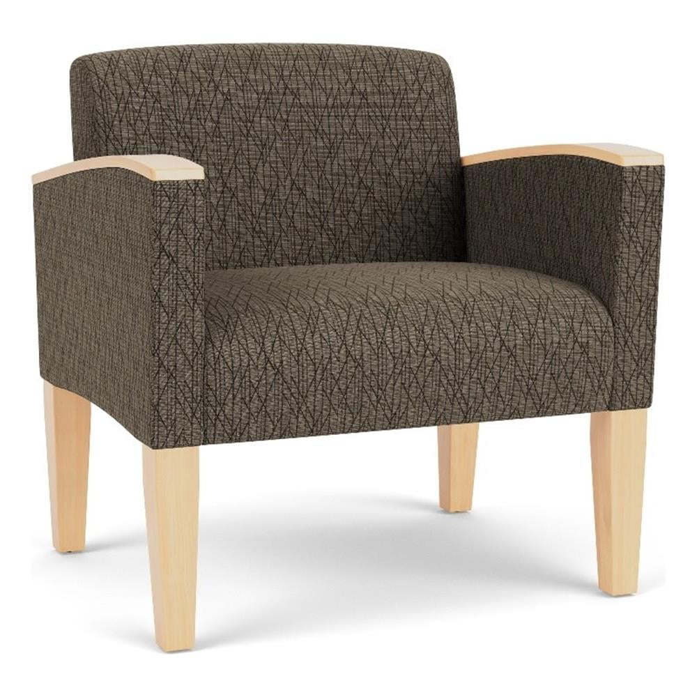 Belmont Lounge Reception Oversize Guest Chair / Natural Wood Legs ...