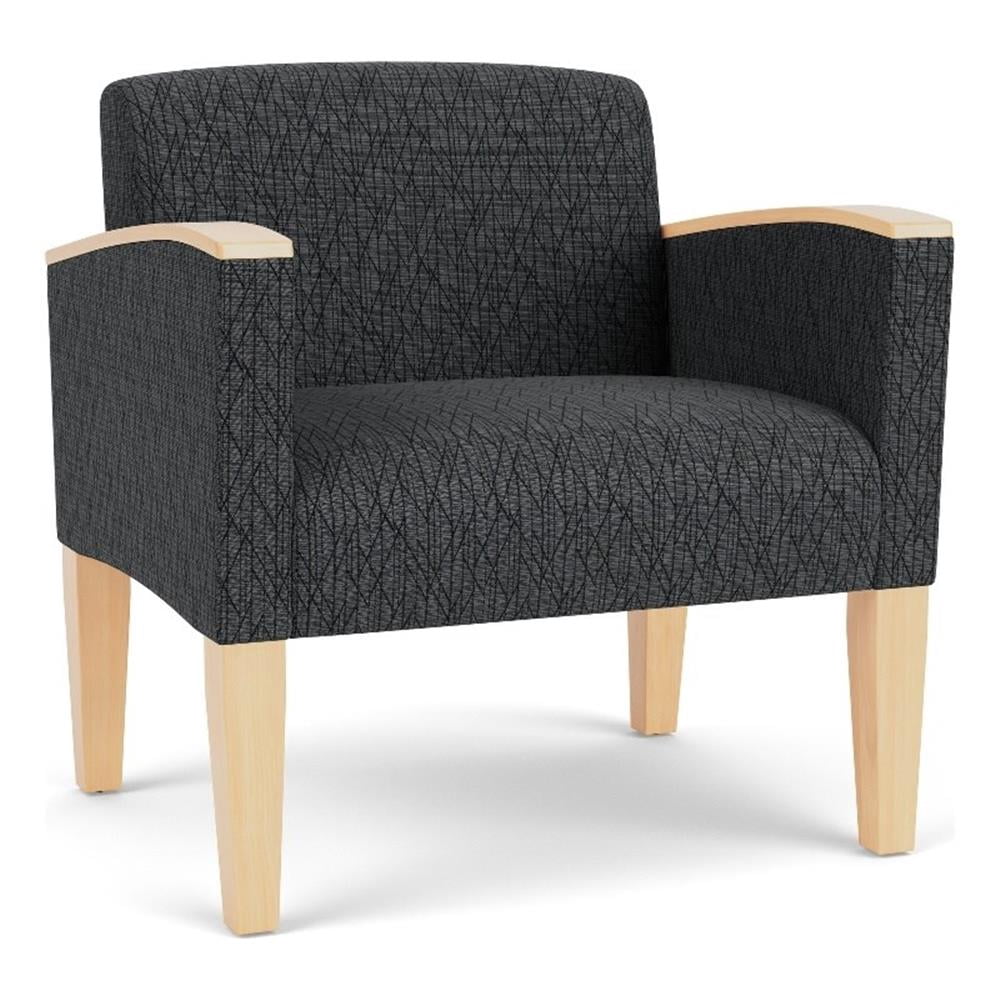 Belmont Lounge Reception Oversize Guest Chair / Natural Wood Legs ...