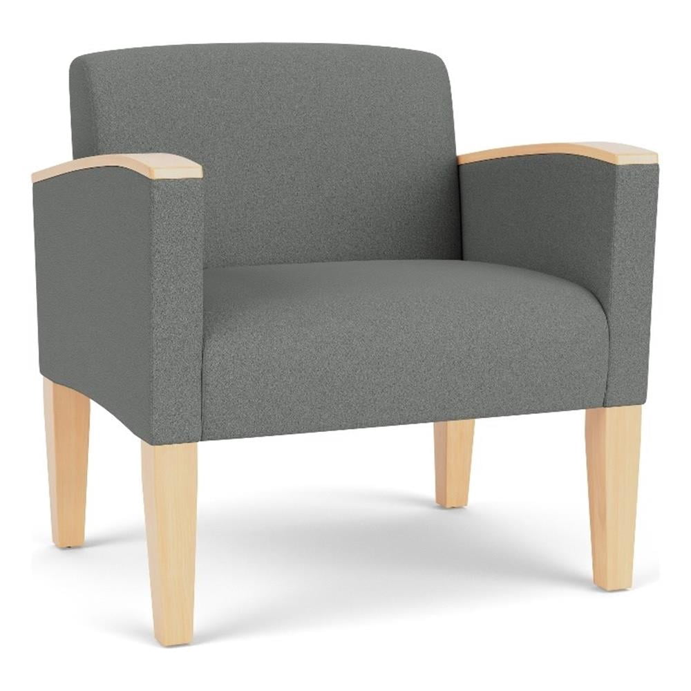 Belmont Lounge Reception Oversize Guest Chair / Natural Wood Legs ...