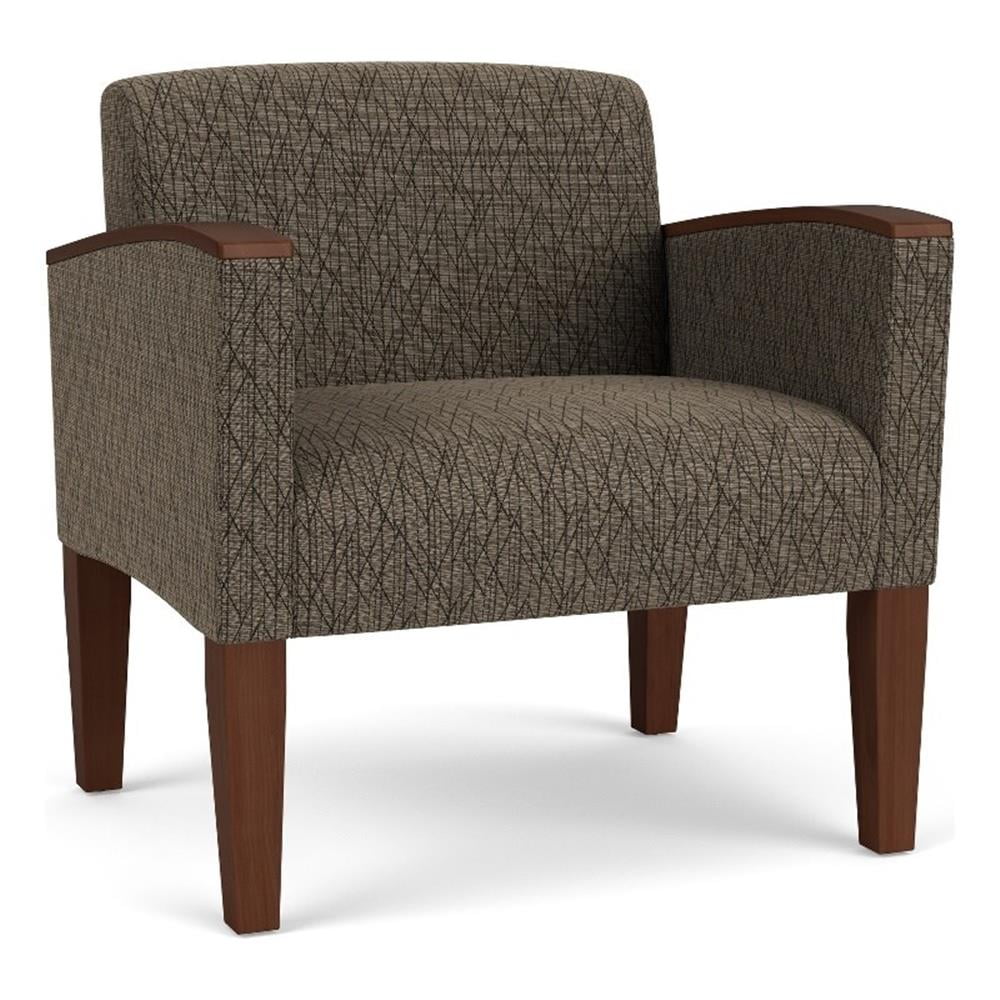 Belmont Lounge Reception Waiting Oversize Guest Chair / Walnut Wood ...