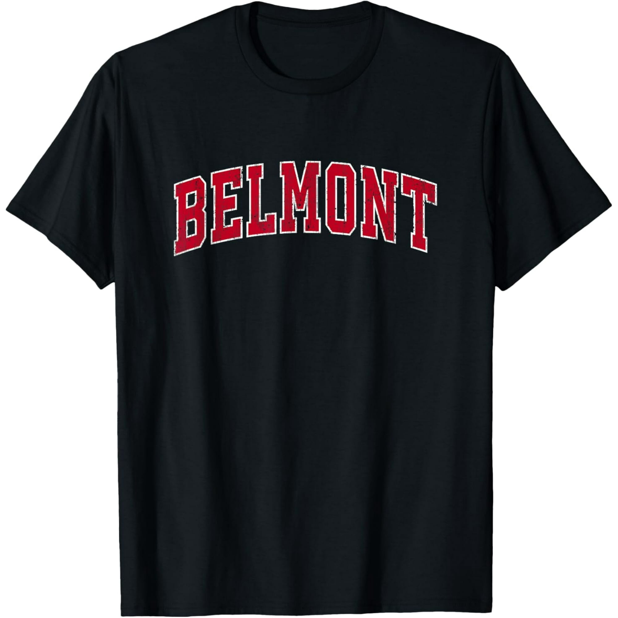 Belmont Massachusetts MA Vintage Sports Design Red Design T-Shirt ...