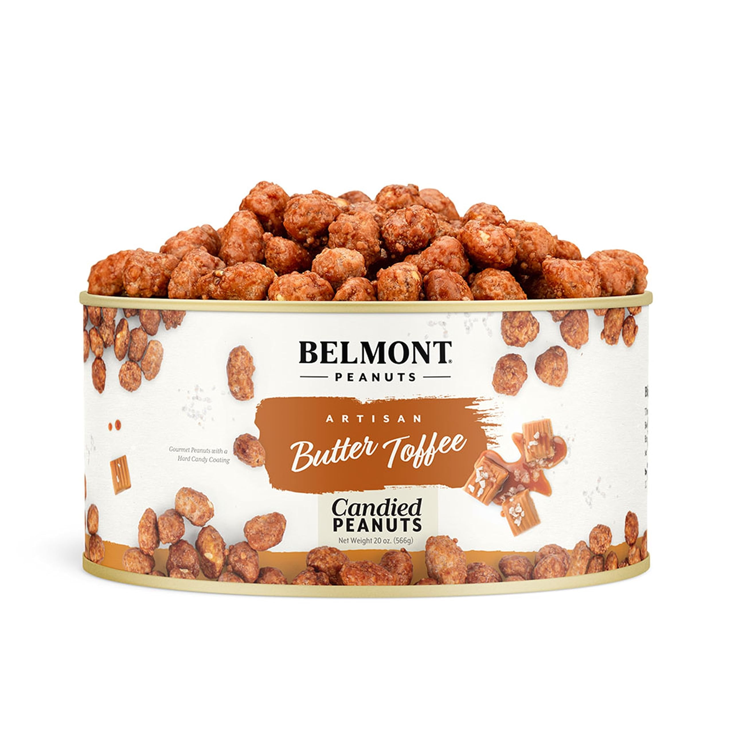 Belmont Peanuts Gourmet Butter Toffee Candied Peanuts, 20 oz (Pack of 1 ...