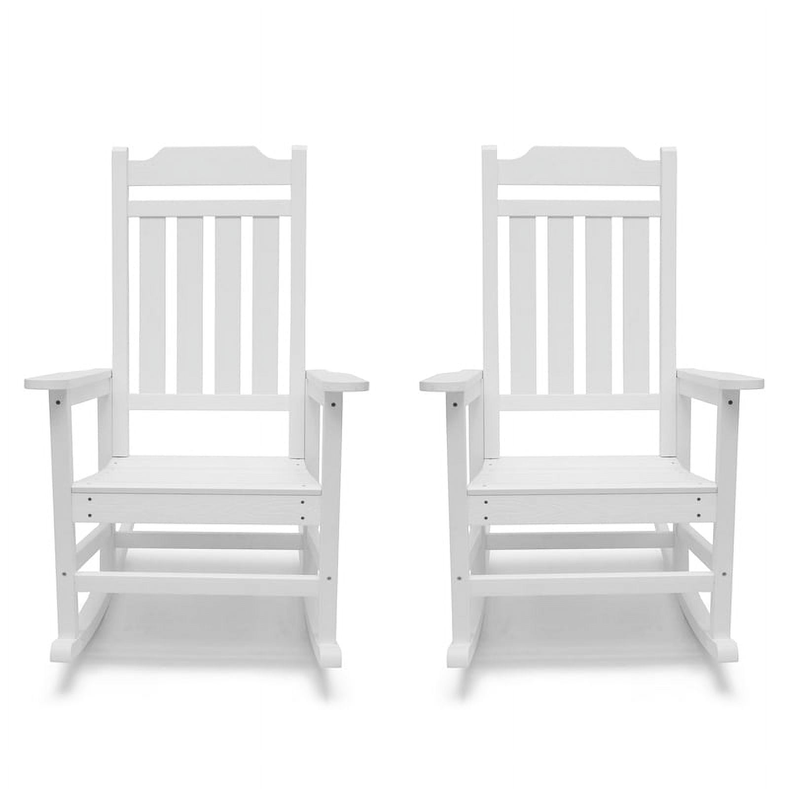 Belmont White All Weather Indoor-Outdoor Rocking Chairs (Set of 2 ...