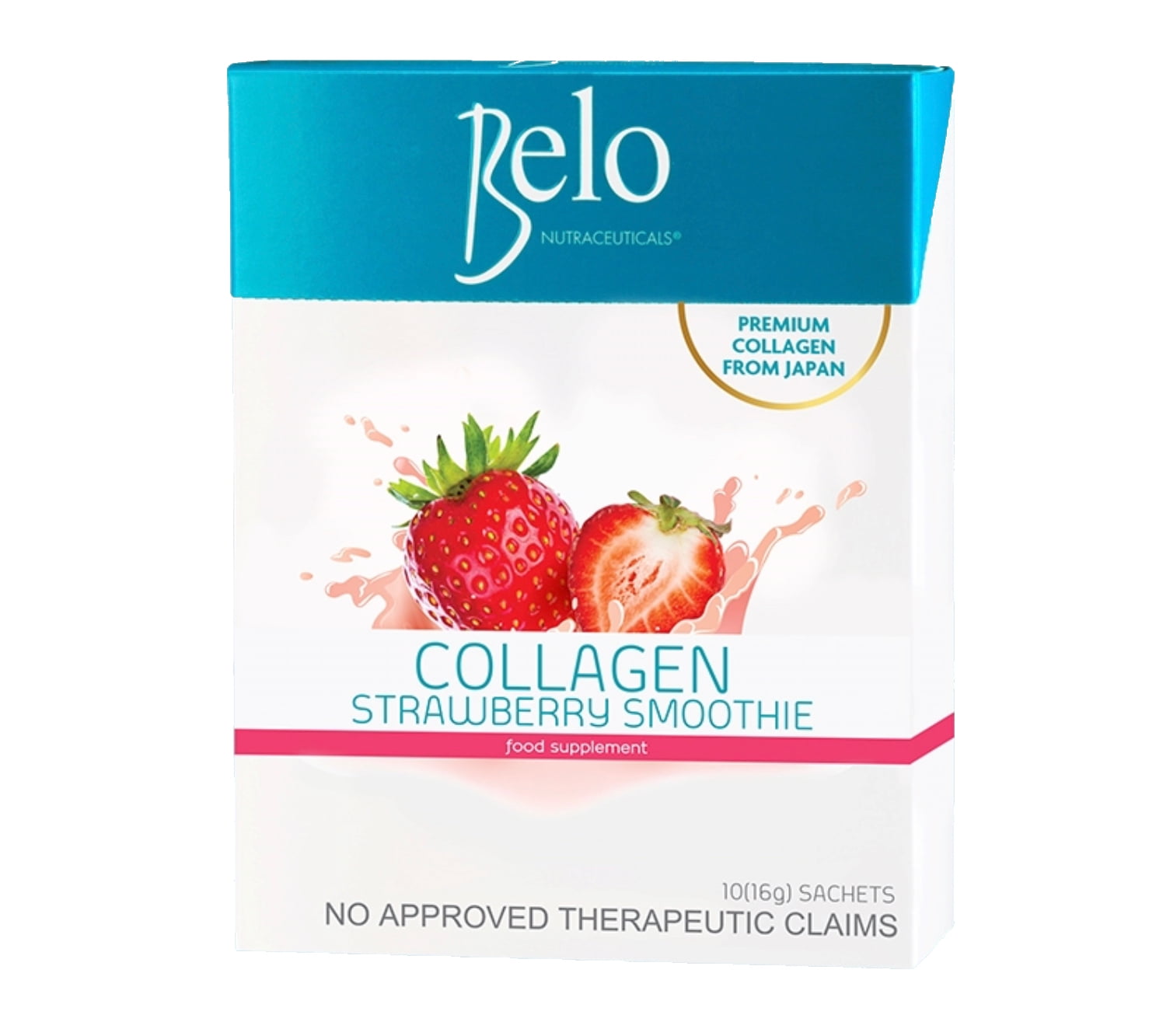 Belo Nutraceuticals Collagen Strawberry Smoothie 16g x 10 sachets ...