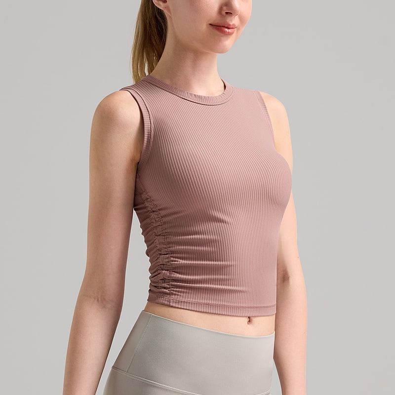 Belong To Young Ribbed Sports Vest Women's Double-side Crease Slim-fit ...