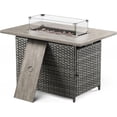Belord 50000 BTU Propane Fire Pit Table with Lid and Lava Rock, 41 inch ...
