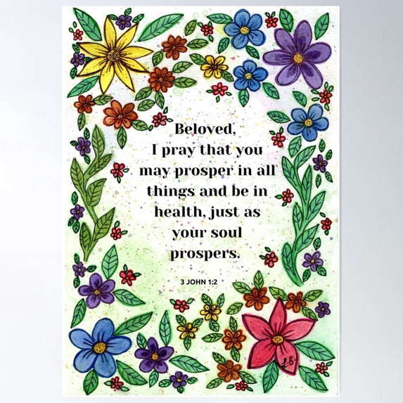 Beloved 3 John 1:2 Poster Wall Art, Modern Wall Decor For Living Room ...