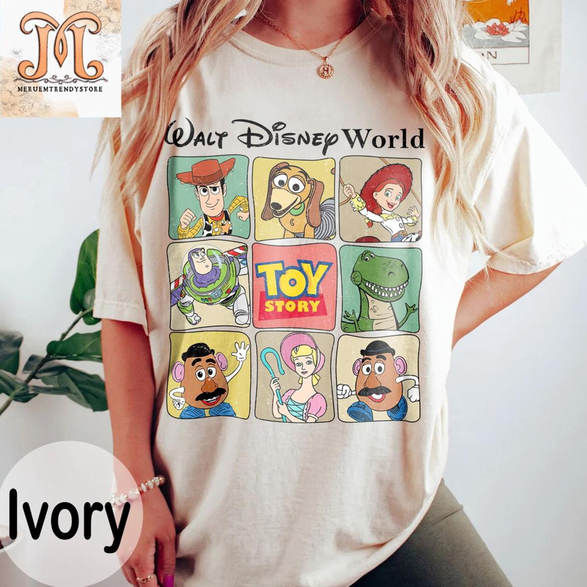 Beloved Animated Toy Group Grid Shirt Comfort Colors Soft Gift Tee ...