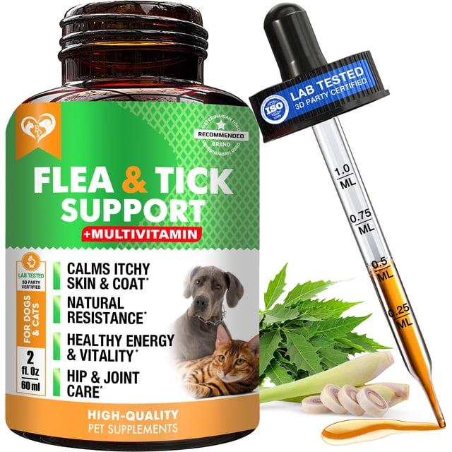 Beloved Pets Flea & Tick Defense Liquid Drops for Dogs and Cats - Neem ...