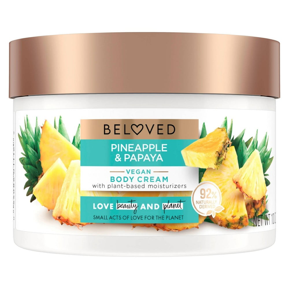 Beloved Pineapple & Papaya Vegan Body Cream - 10oz - Walmart.com