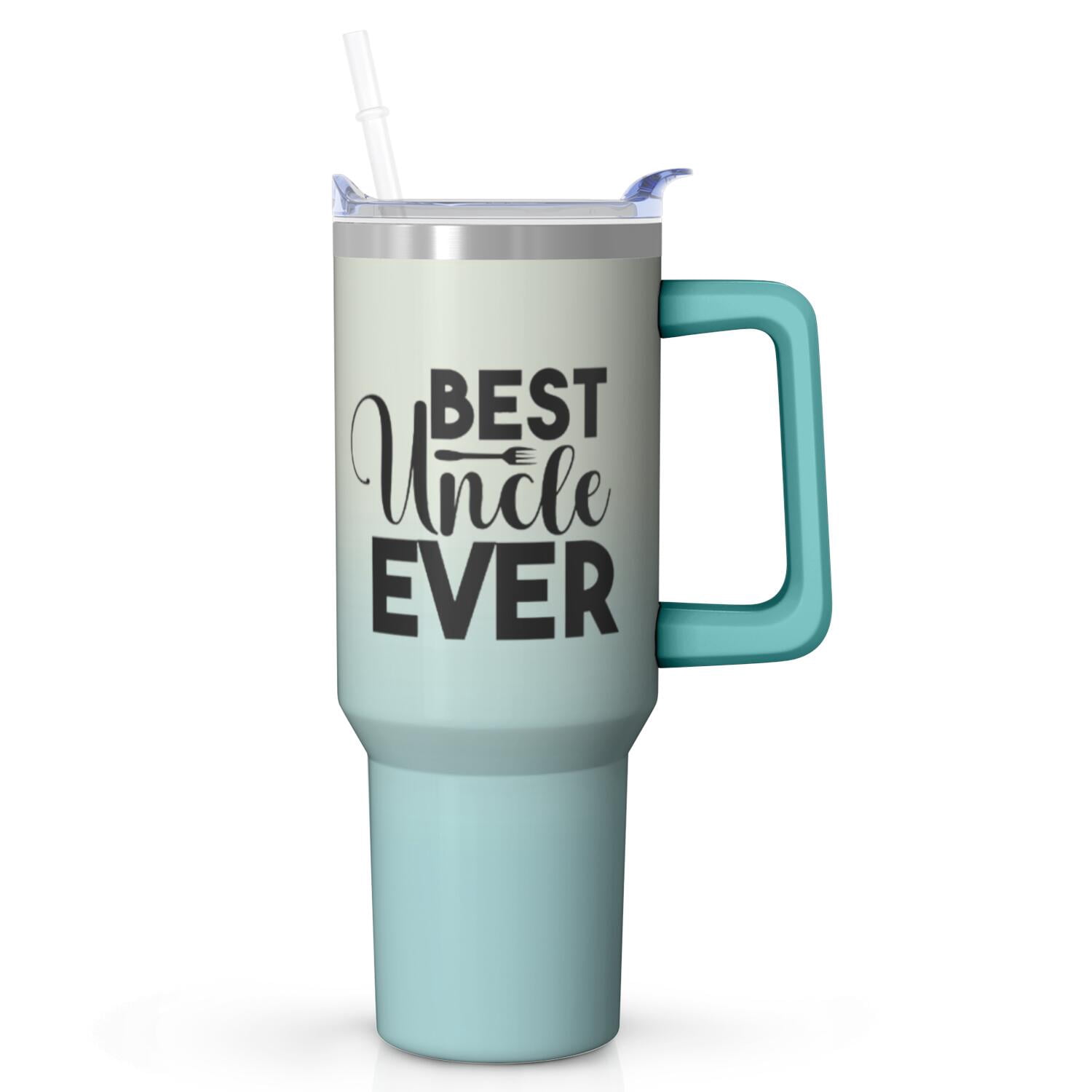 Beloved Uncle Gift Idea - 40 Oz Tumbler Cup with Lid and Straw ...