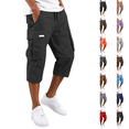 Below The Knee Shorts for Men Corduroy Long Cargo Shorts Casual 3/4 ...