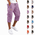Below The Knee Shorts for Men Corduroy Long Cargo Shorts Casual 3/4 ...
