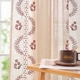 Belrose Linen Curtafor Bedroom Fl63 Inch Length Blend Burgundy Red ...