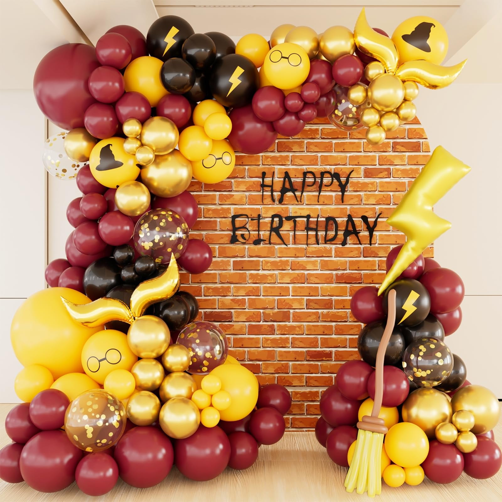 Belscebels Magical Balloons Arch Kit, Wizard Balloon H2FSDDecor, Black ...