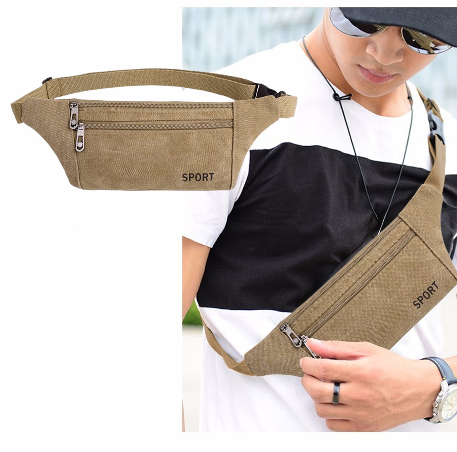 Belt Bag, Anti Pickpocket Waist Pack, Women Men Fanny Pack, Crossbody ...