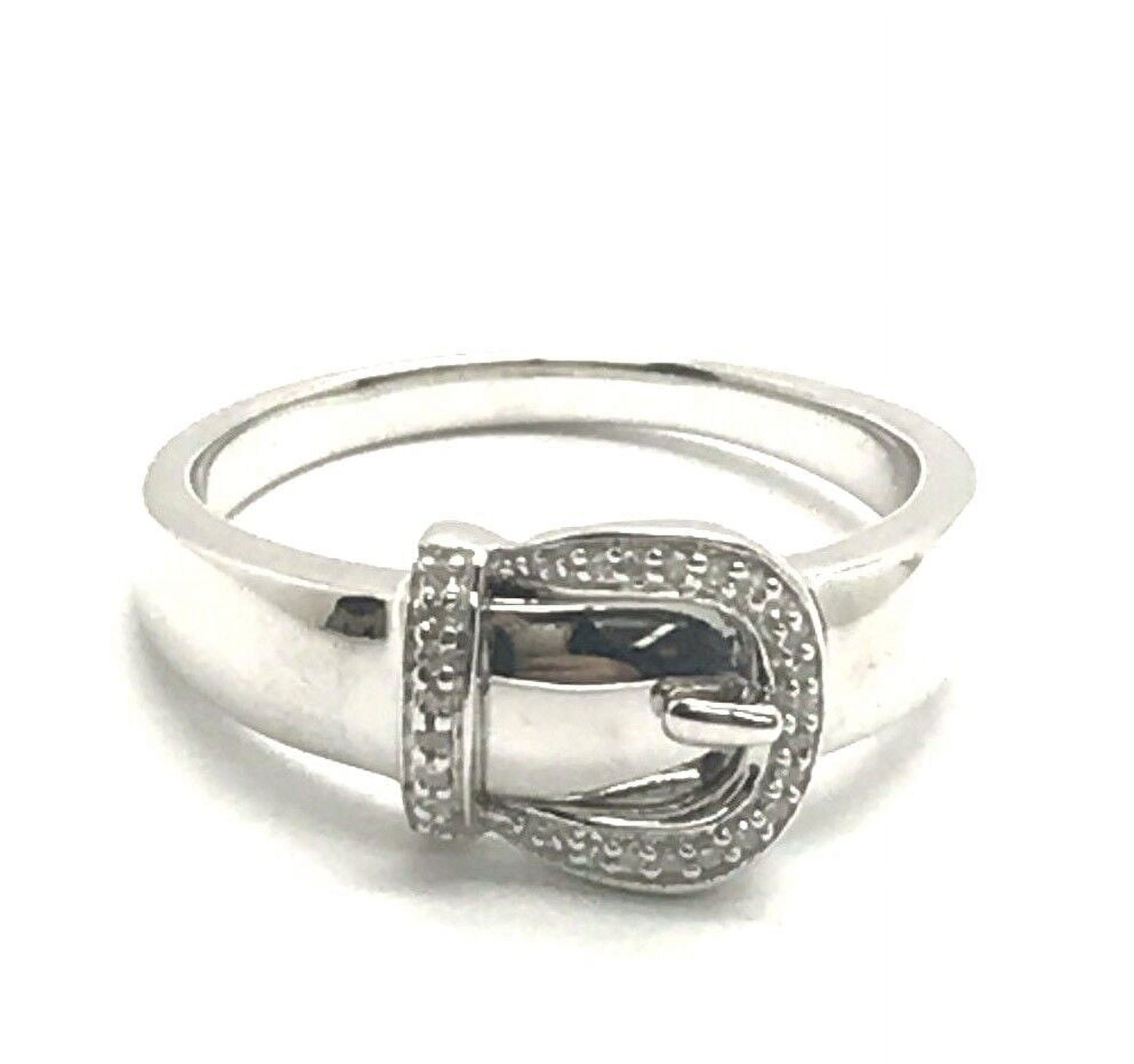 Belt Buckle Design Pave Set Diamond Ring 1.7 Ct Diamond 14K White Gold ...