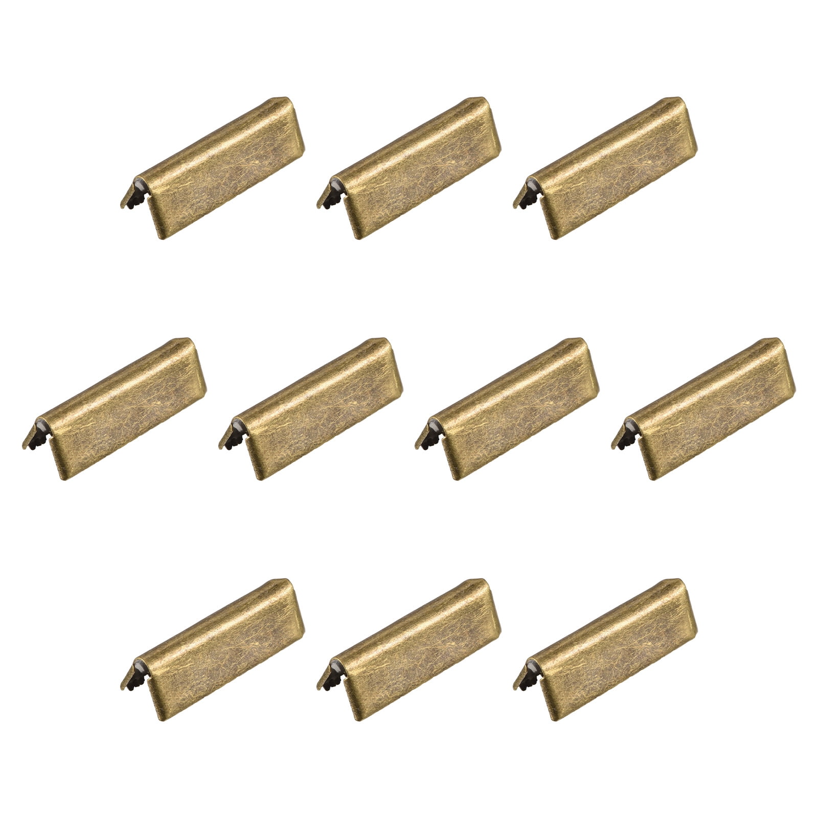 Belt Buckle End Tips, 21mm Ribbon Crimp Clasps for DIY Bronze Tone ...