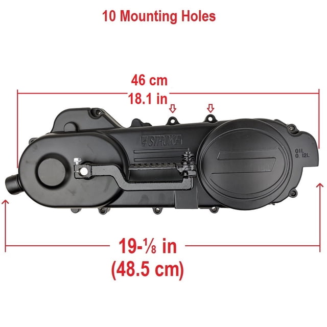 Belt Cover Drive Crankcase Assembly w/ Kick Start Gears Chinese 50cc ...