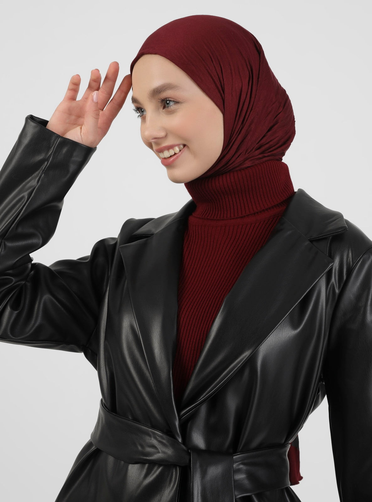 Belt Detailed Leather Jacket Black - Walmart.com