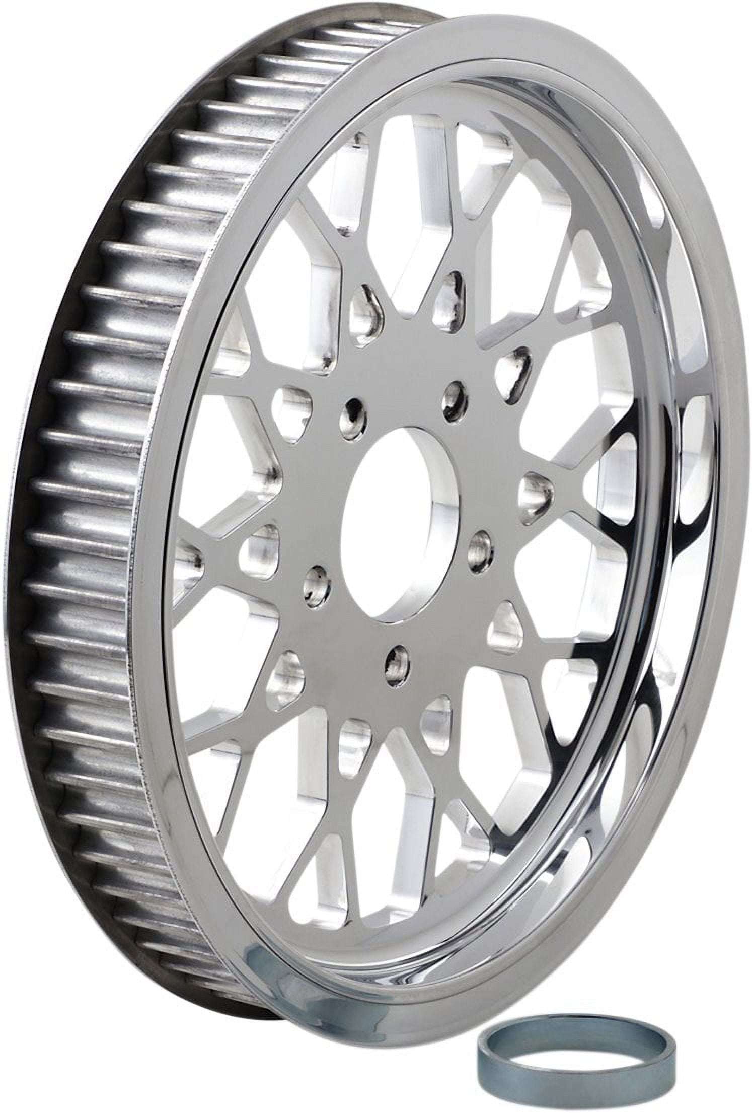 Belt Drives Polished Mesh 65 Tooth 1-1/2" Rear Belt Pulley (RPMS-65 ...