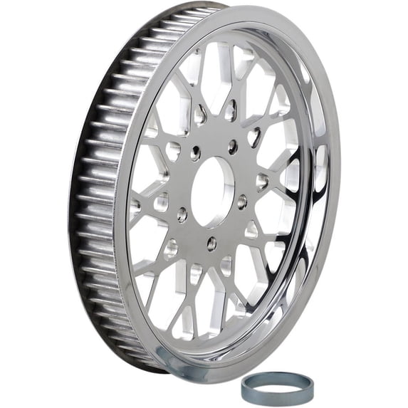 Belt Drives Polished Mesh 65 Tooth 1-1/2" Rear Belt Pulley (RPMS-65 ...