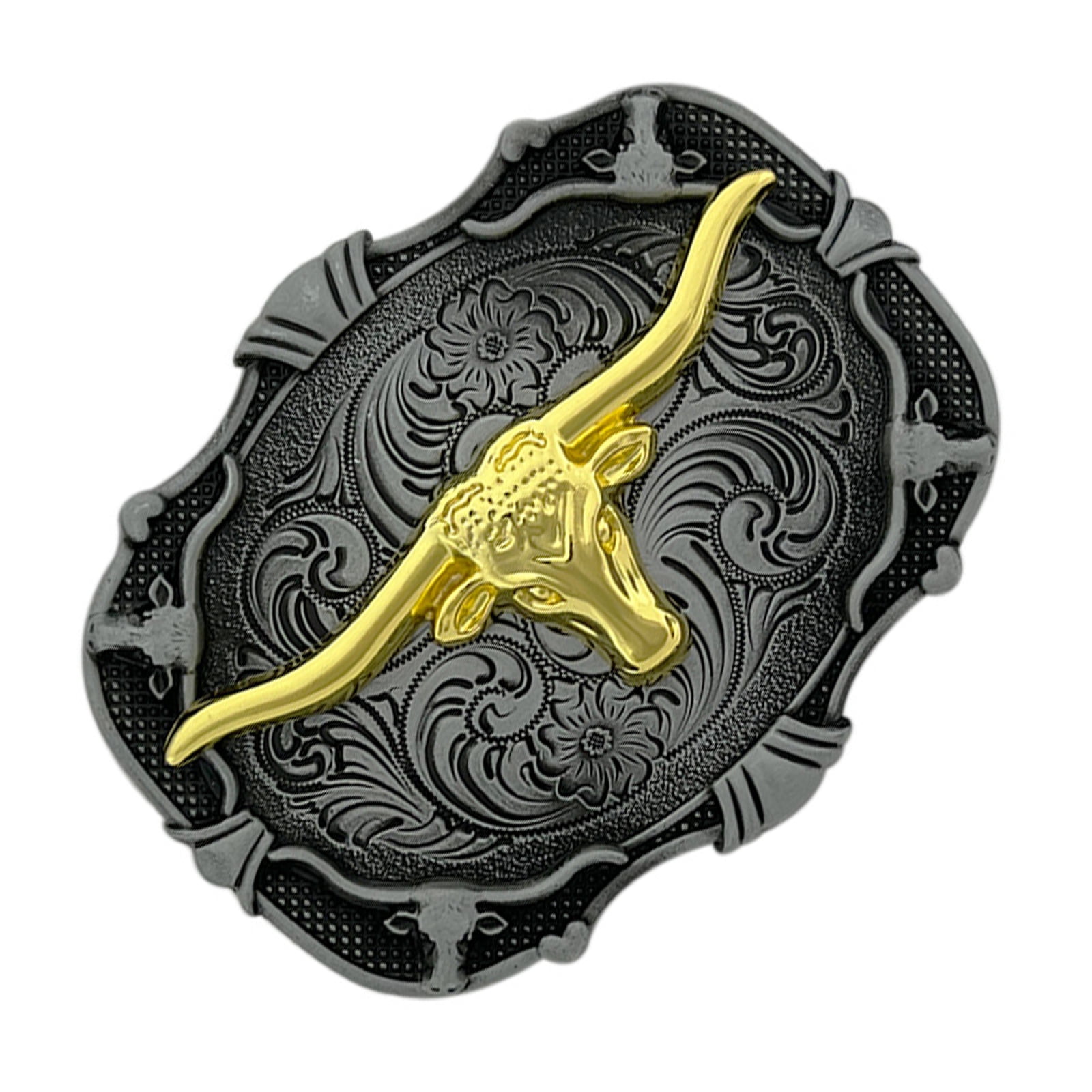 Belt Engraved Buckle Bronze Color Engravings Buckle Replacement Belt ...