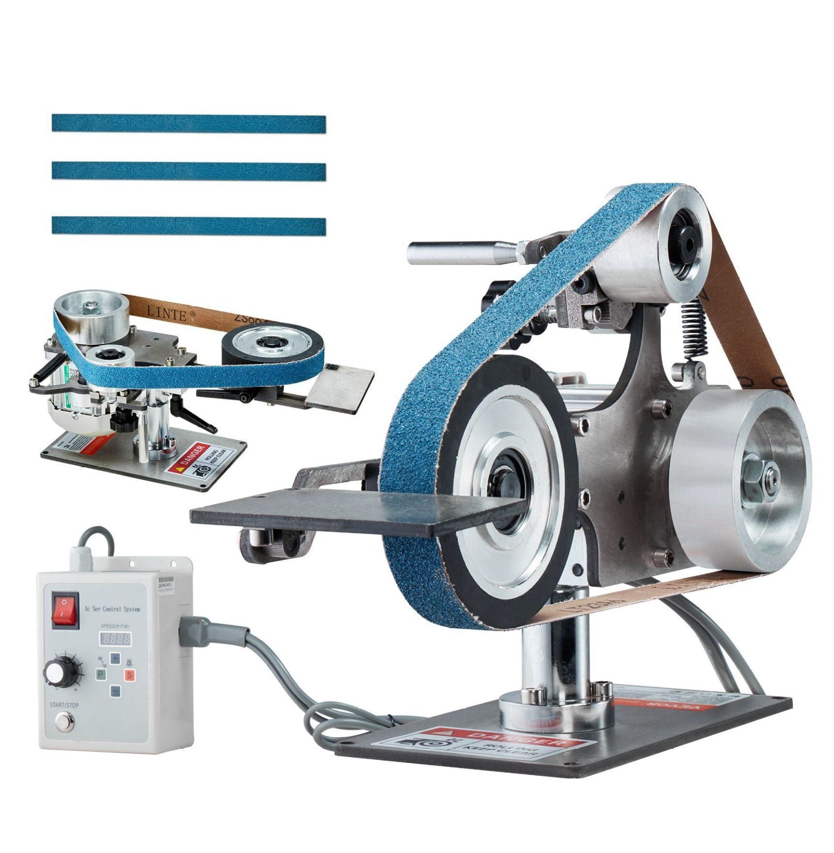 Belt Grinder Sander, 30 x 1 Inch Variable Speed Polisher - 550W ...