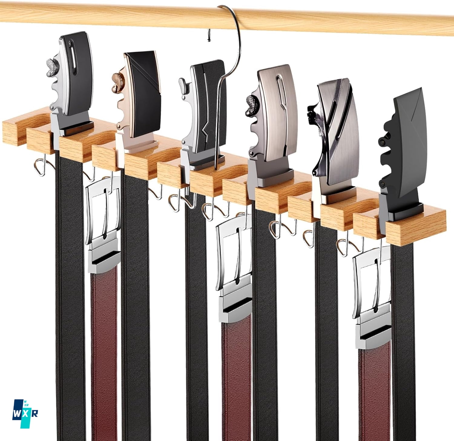 WXR 2-in-1 Belt Hanger for Closet, Wall Mount Organizer, Max 42 Belts ...