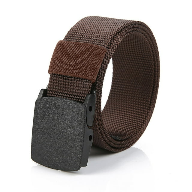Belt Nylon Waist Mens Metal- Long Belt Check Buckle Canvas Belt Lei ...