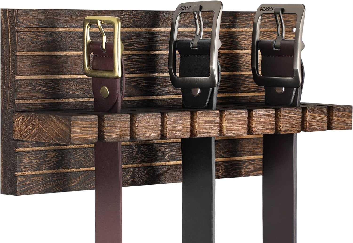 Belt Organizer for Closet Belt Hanger Wall Mounts to Hold 9 Belts ...