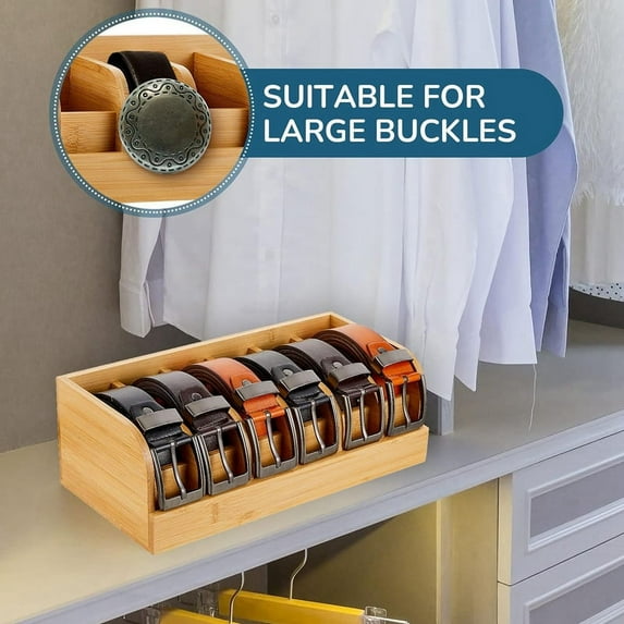 Belt Organizer,Compartment Holder Hanger Closet and Organizer for ...
