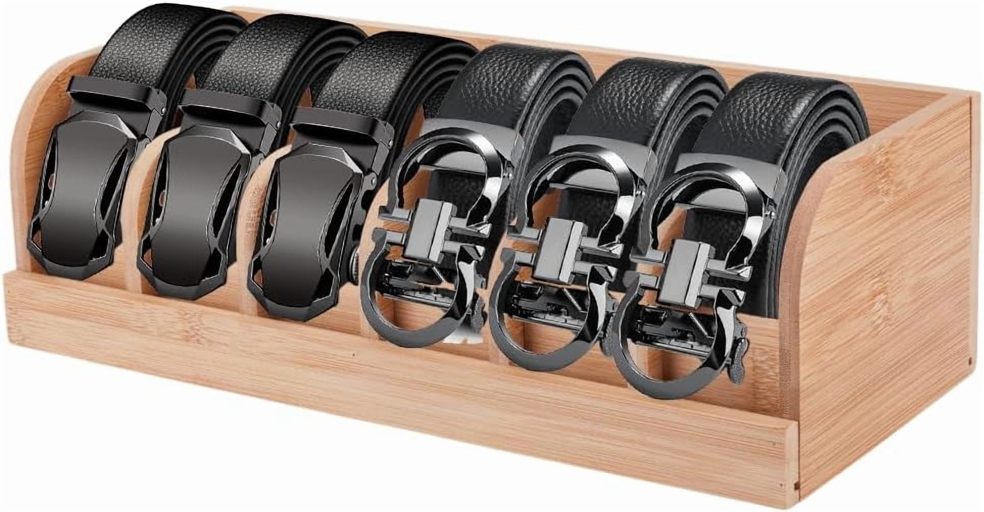 Belt Organizer Display Case for Tie and Belt 35cm Wood Belts Organizer ...