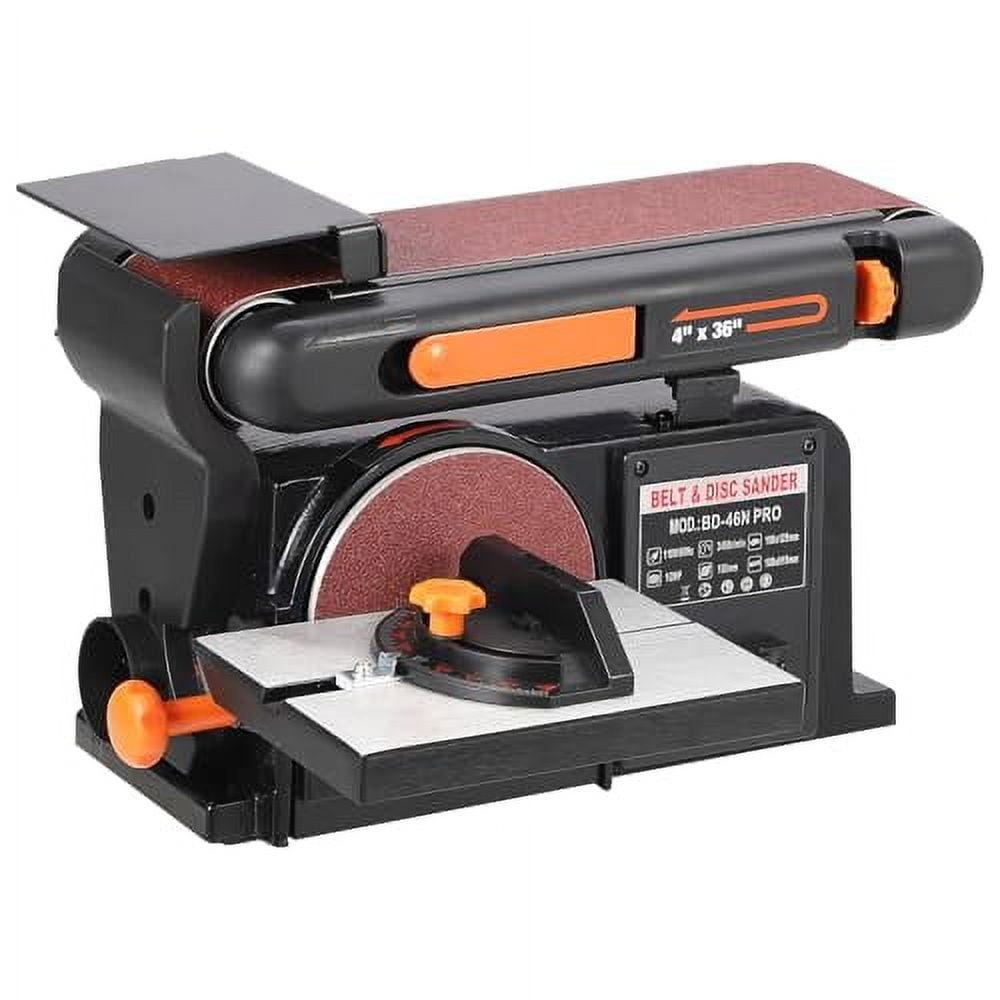 Belt Sander and Disc Sander，4" x 36" Belt and 6 Inch Disc Sander, 110V ...