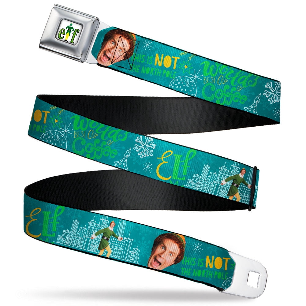 Belt Seatbelt Buckle Elf Buddy the Elf Poses and Quotes Collage Blue ...
