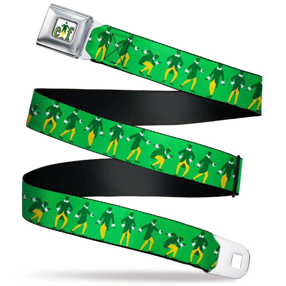 Belt Seatbelt Buckle Elf Buddy the Elf Silhouette Poses Greens White ...