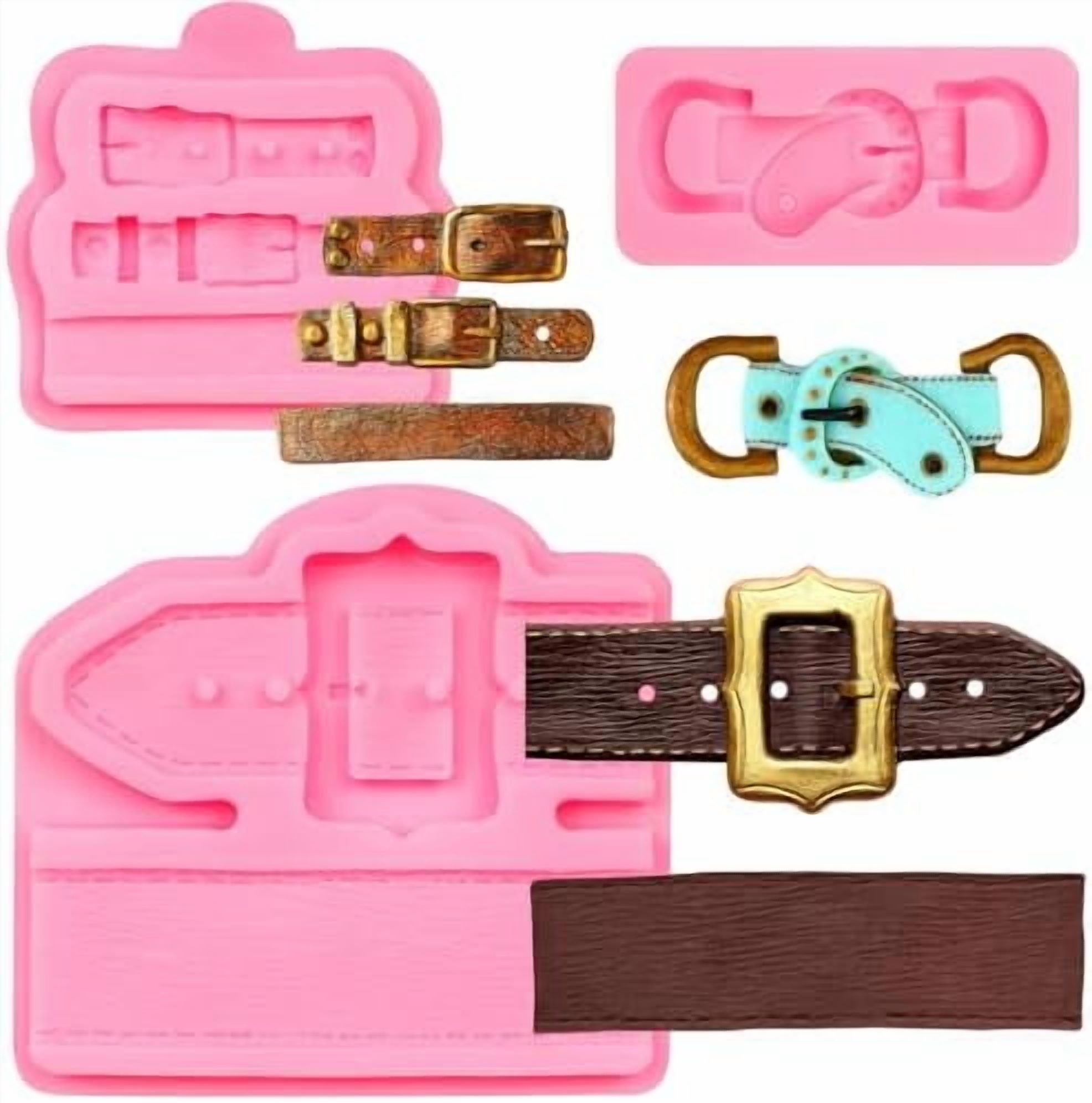 Belt Silicone Molds, Belt Straps Chocolate Molds, Santa Belt Fondant ...