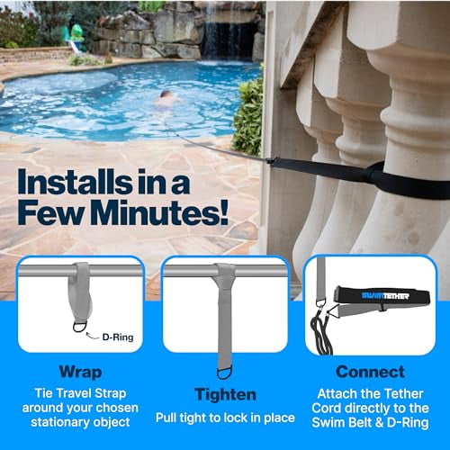 Belt Travel Pack for Stationary Swimming in Pools and Swim Spas ...