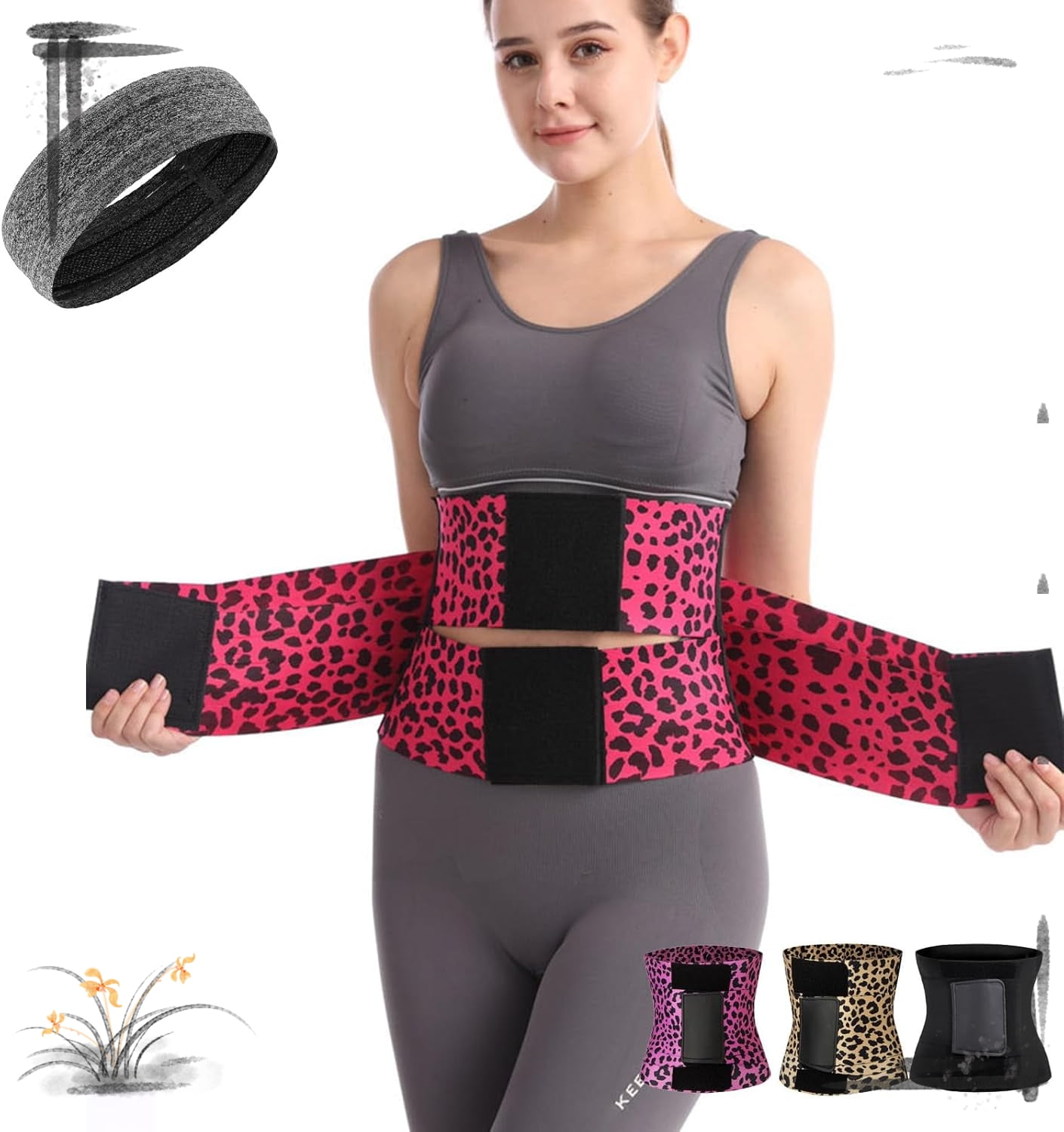 Belt Waist Cincher Ab Belt Tummy Control Body Shaper with Triple Wrap ...