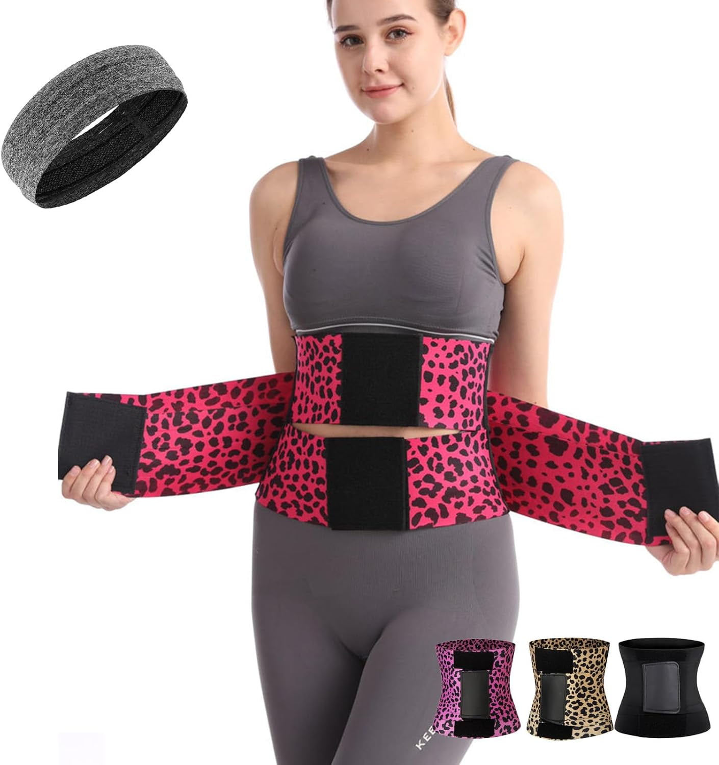Belt Waist Cincher Ab Belt Tummy Control Body Shaper with Triple Wrap ...