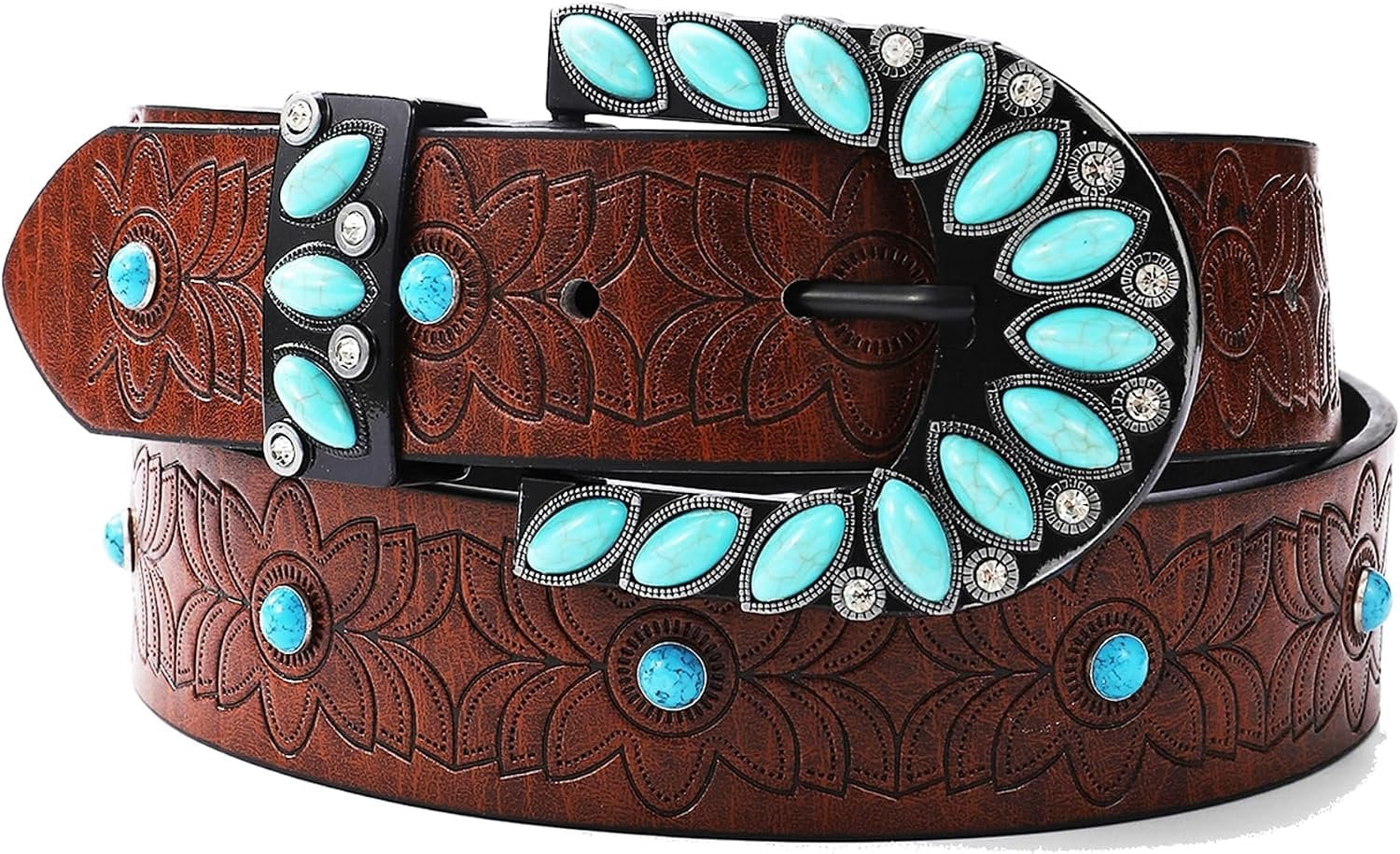 -Belt Woman Turquoise-Cowgirl-Belts for Jeans-Pants - Walmart.com