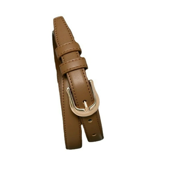 Belt brown women's belt girls summer new fashion belt thin Korean ...