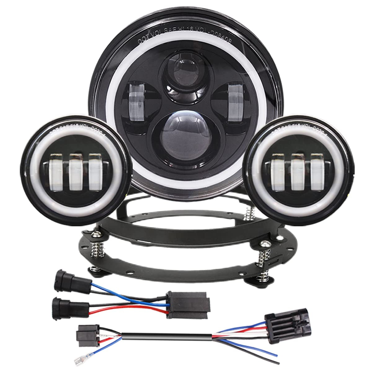 BeltandRoad 7 inch LED YPF5 Headlight and Spot Lights for Ultra Classic ...