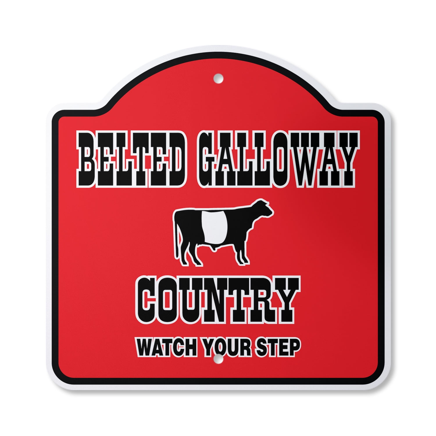 Belted Galloway Country 12" X 12" Sign | Indoor/Outdoor Plastic ...