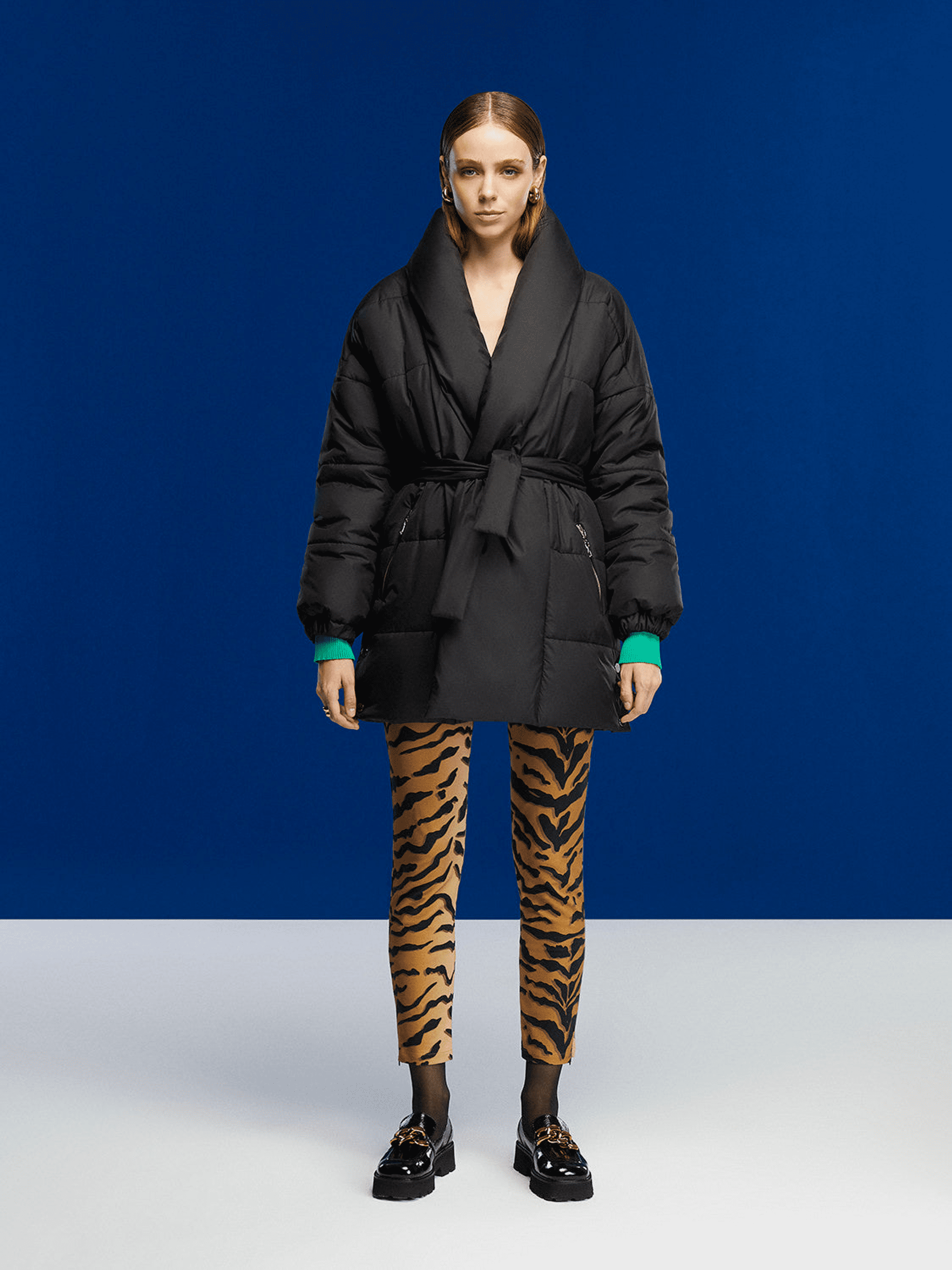Belted Puffer Jacket - Walmart.com