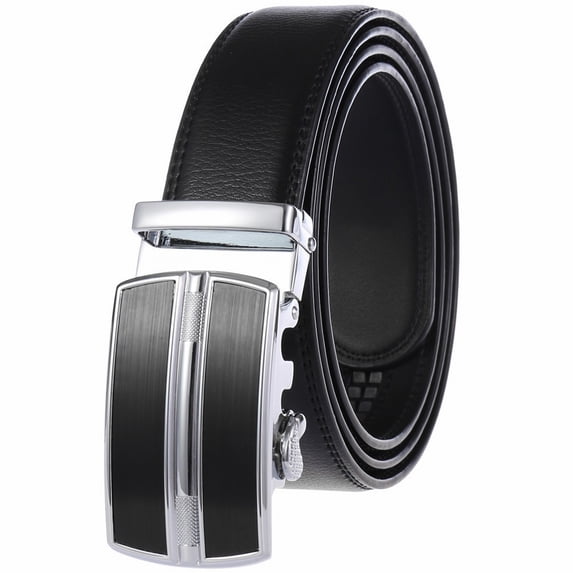 Belts for Men Cowhide Automatic Buckle Waistband 48 Inch Casual Daily ...